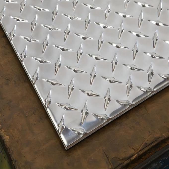 1050 1100 3003 5052 Embossed Diamond Aluminum Checkered Plate For Road ...