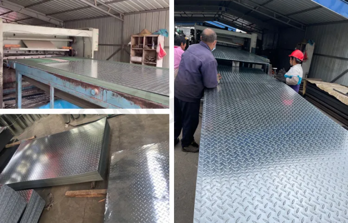 Zero Spangle Galvanized Checkered Steel Plate Roll Hot Rolled GI ...